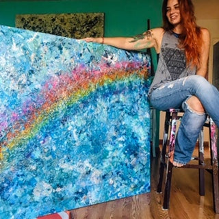 Blue Iris 48x60– Heather Pond Art